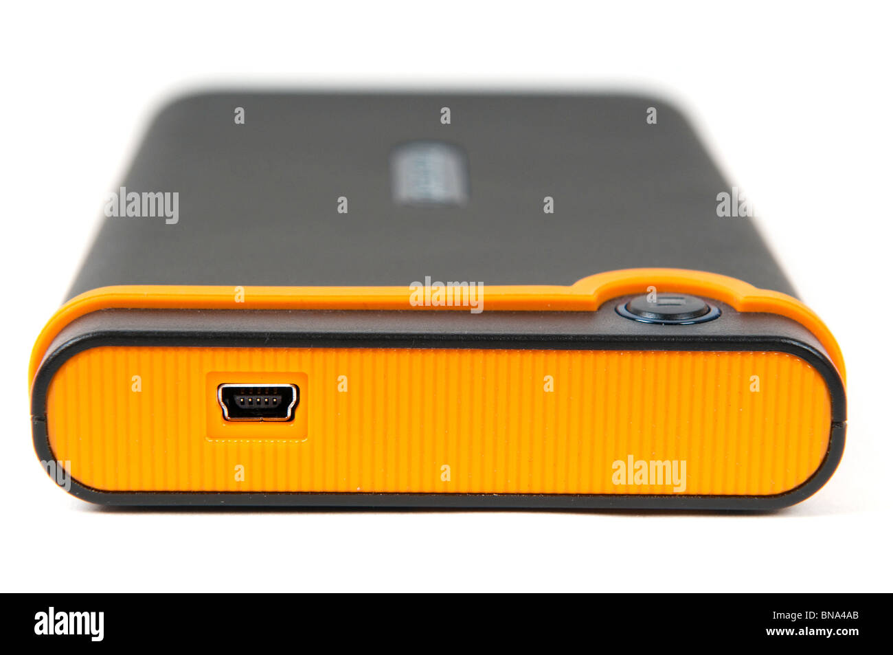 External device with mini-usb socket isolated on white background Stock ...