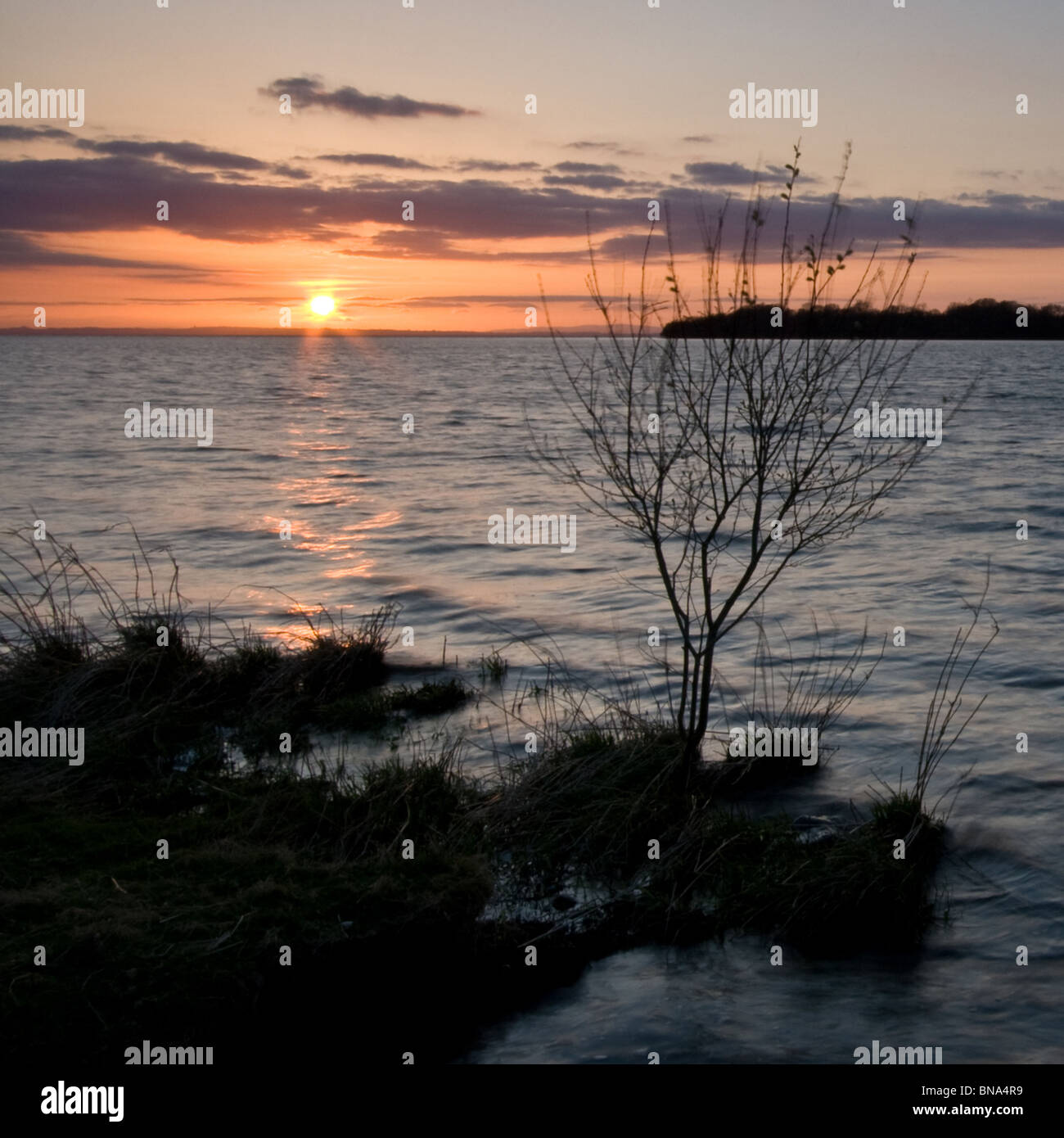 Sunset at Lough Neagh Stock Photo - Alamy