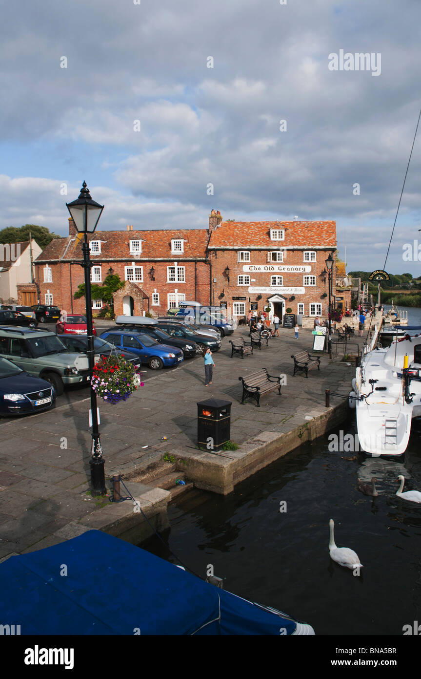 the old centre of wareham village around the river frome in the isle of ...