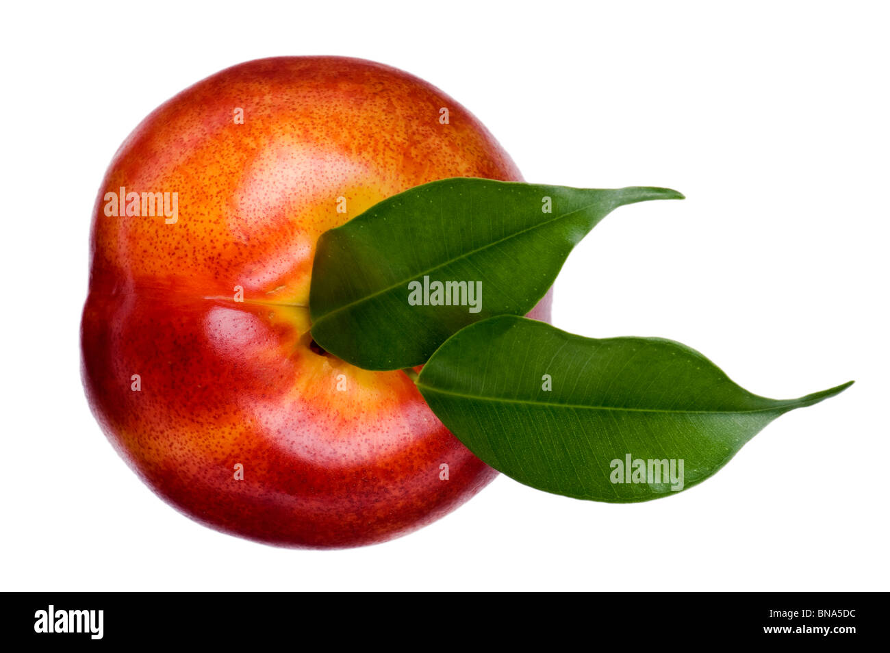 object on white - food peach close up Stock Photo - Alamy