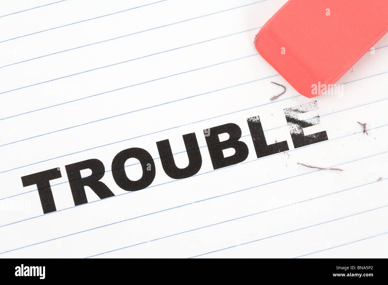 Trouble word hi-res stock photography and images - Alamy