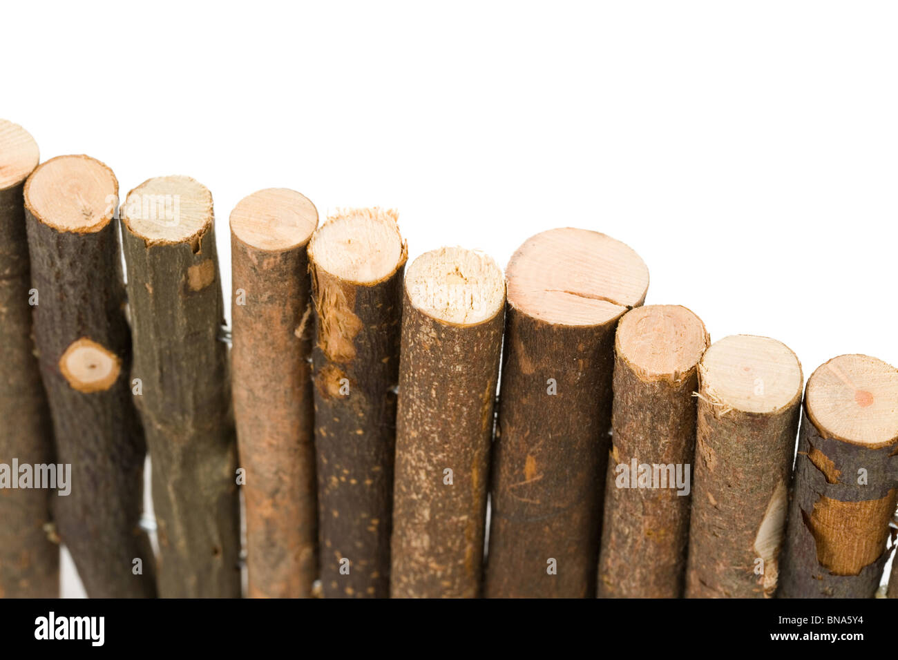 log fence close up shot for background Stock Photo - Alamy