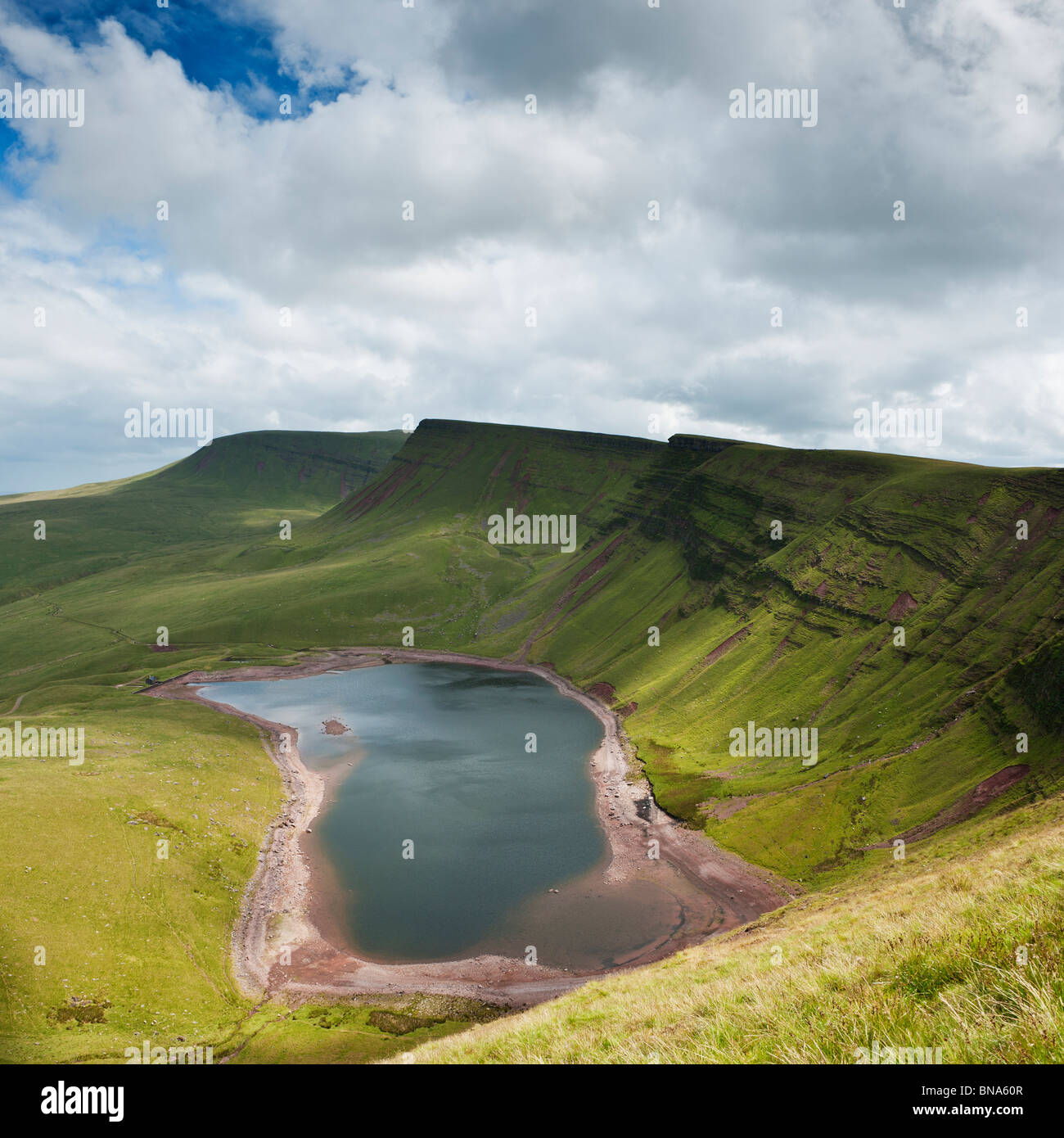 Picws Du and Llyn Y Fan Fach Reservoir, Black mountain, Brecon Beacons ...