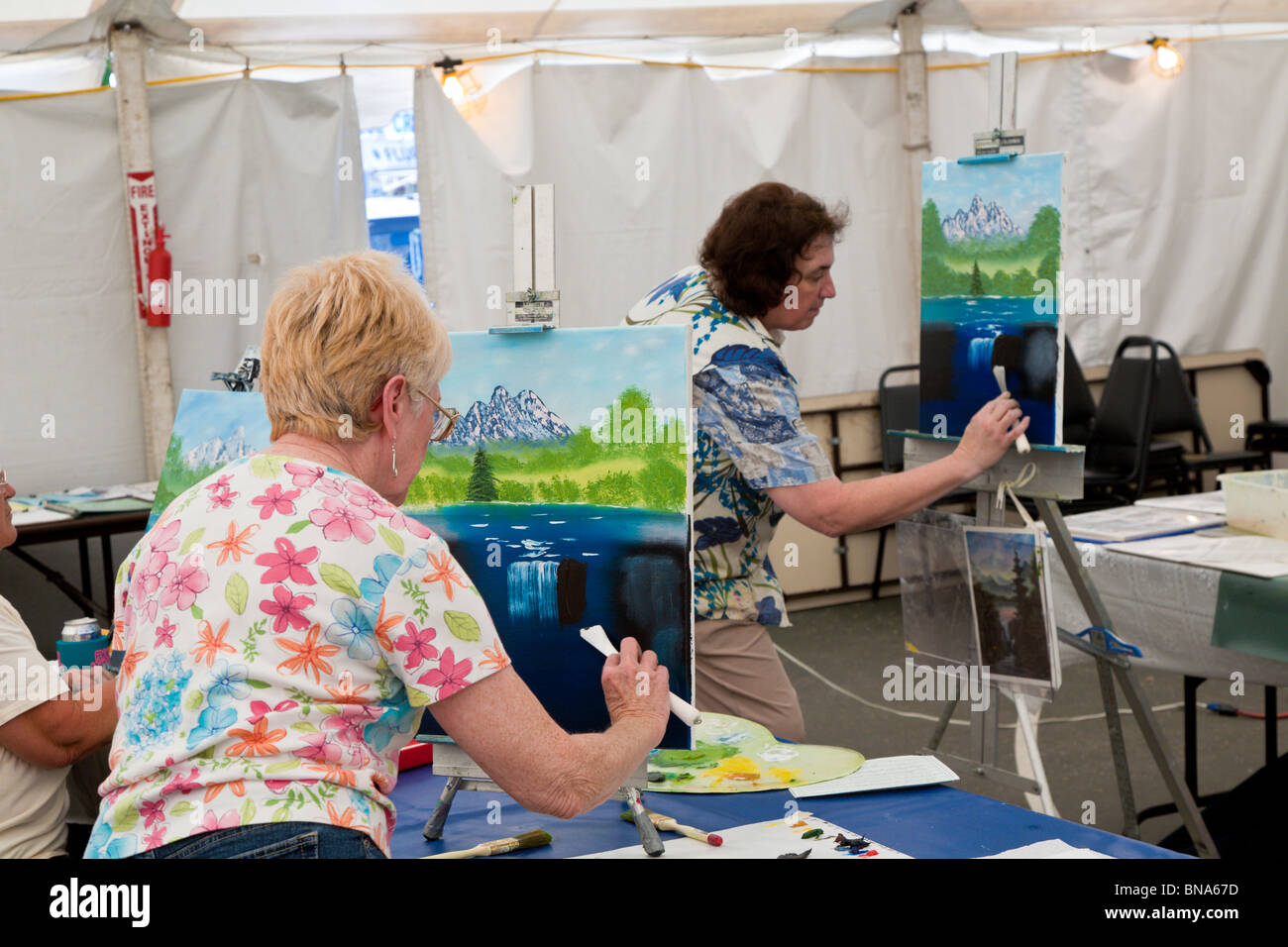 Crystal River, FL - Mar 2009 - Senior women taking a oil painting class ...