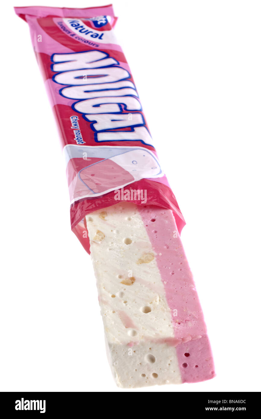 Bar of Barratt natural nougat Stock Photo - Alamy