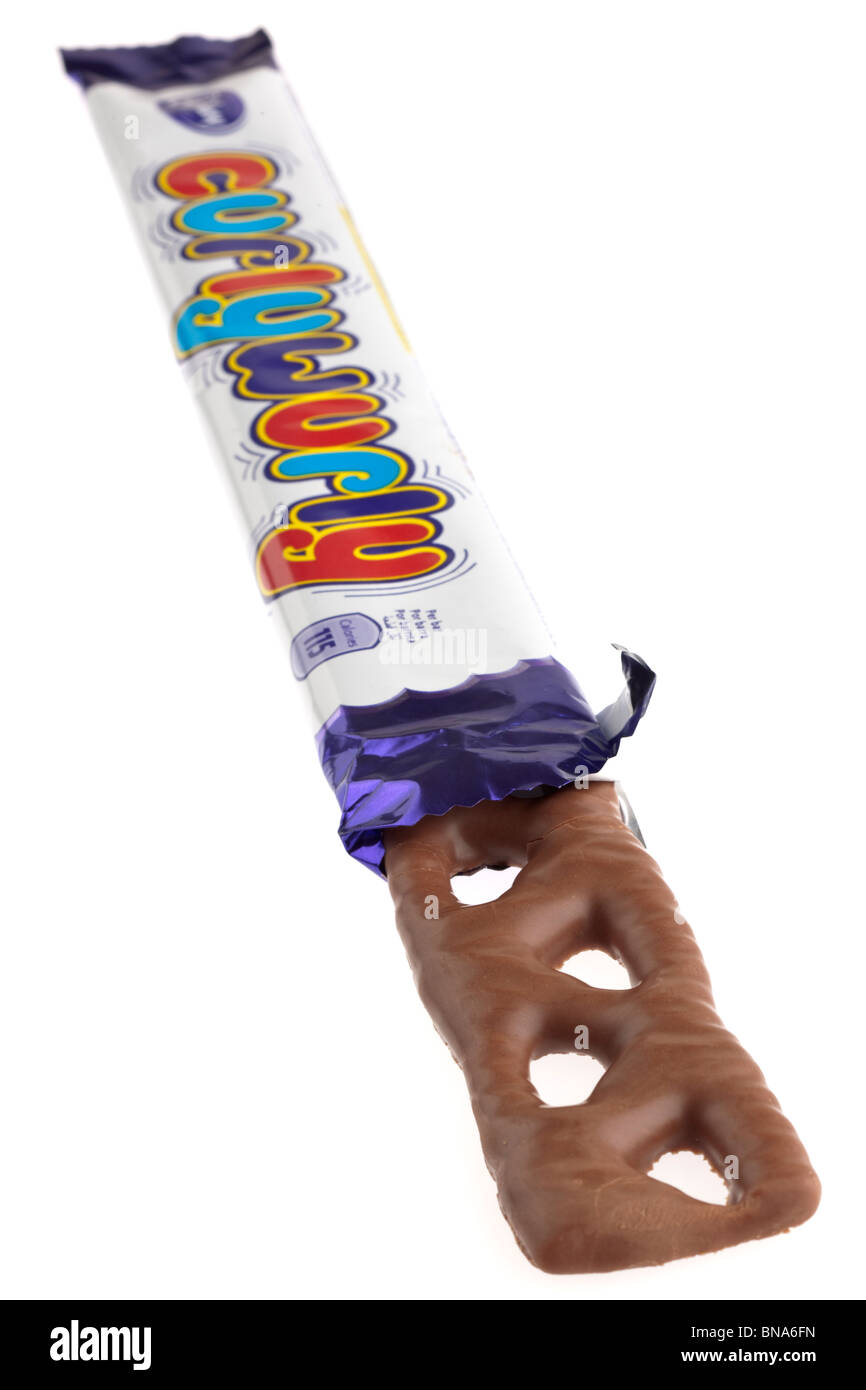 Bar of Cadbury s curly wurly Stock Photo Alamy