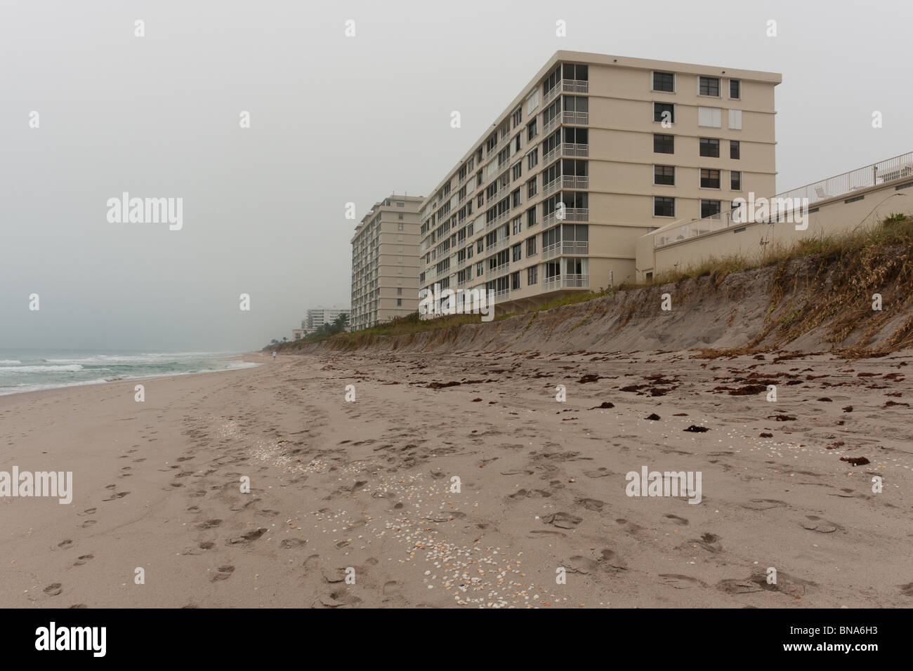 Beach erosion after tropical cyclone Stock Photo - Alamy