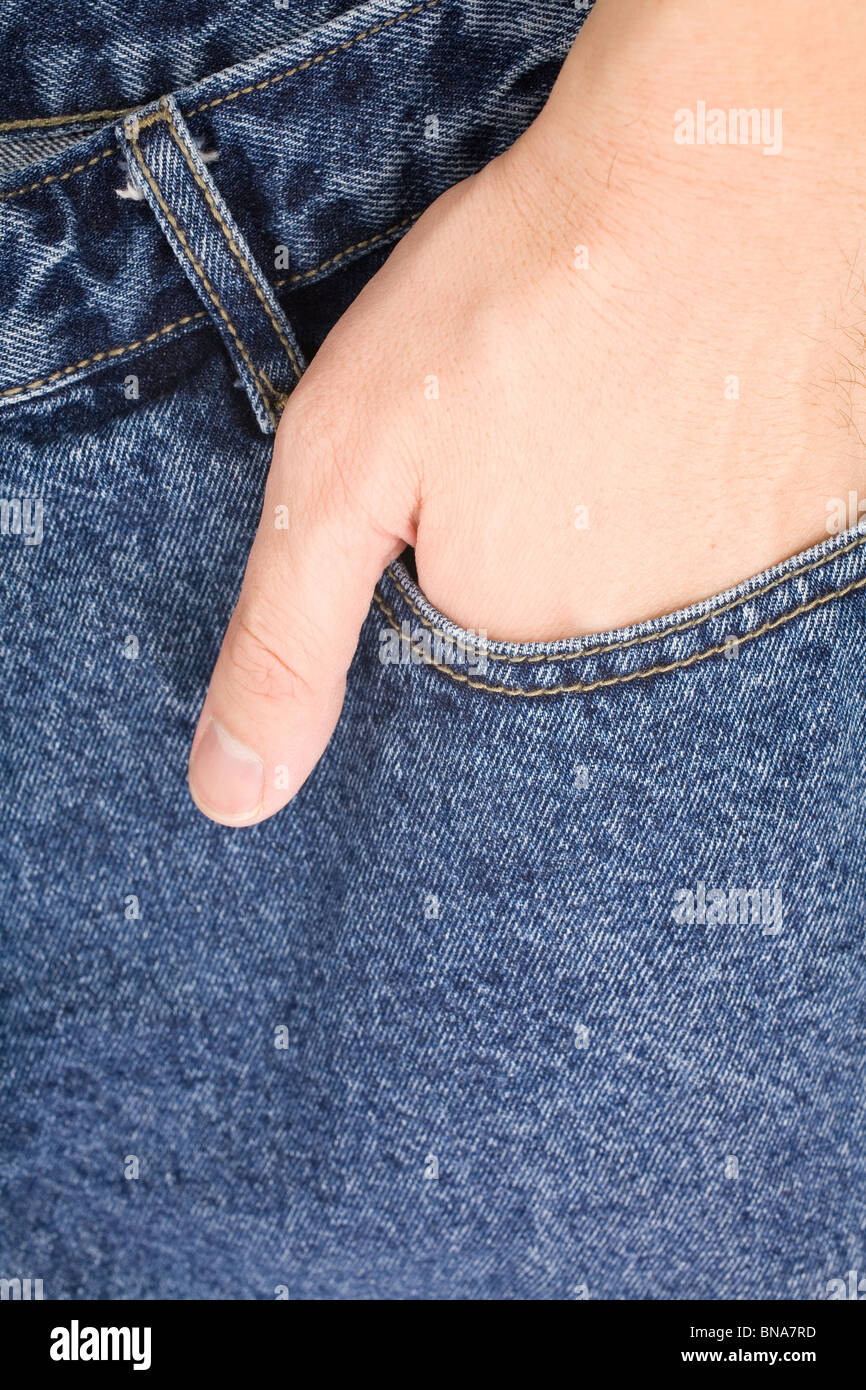 a blue jean close up shot Stock Photo - Alamy