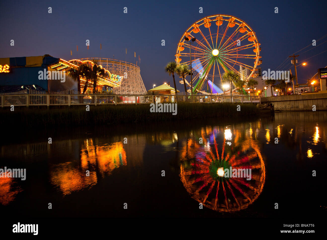 Boardwalk Carnival At Night
