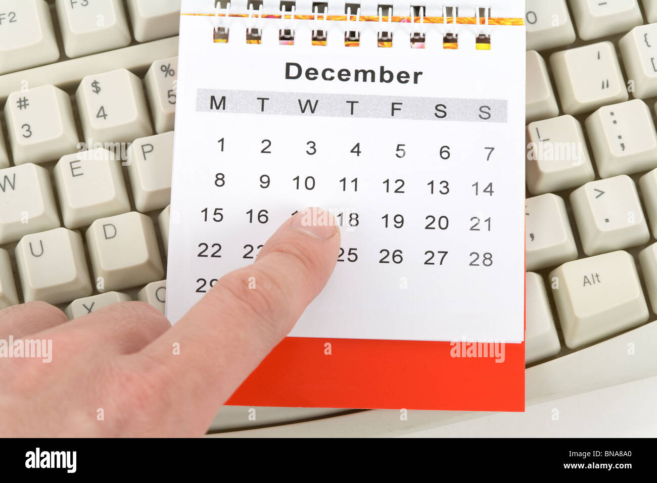 Calendar and Keyboard, December Stock Photo - Alamy