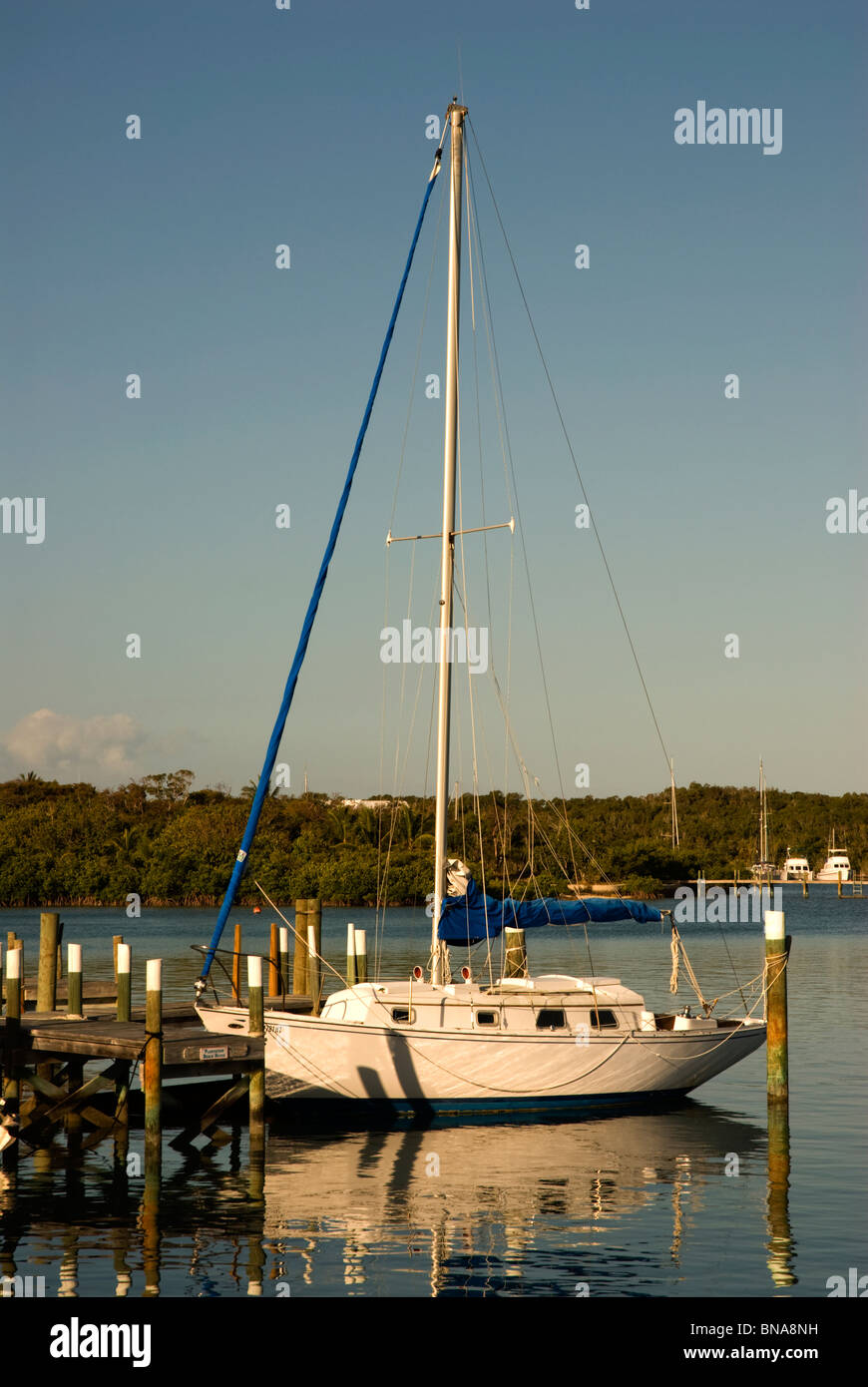 Sailboat, Hope Town, Abaco, Bahamas Stock Photo - Alamy