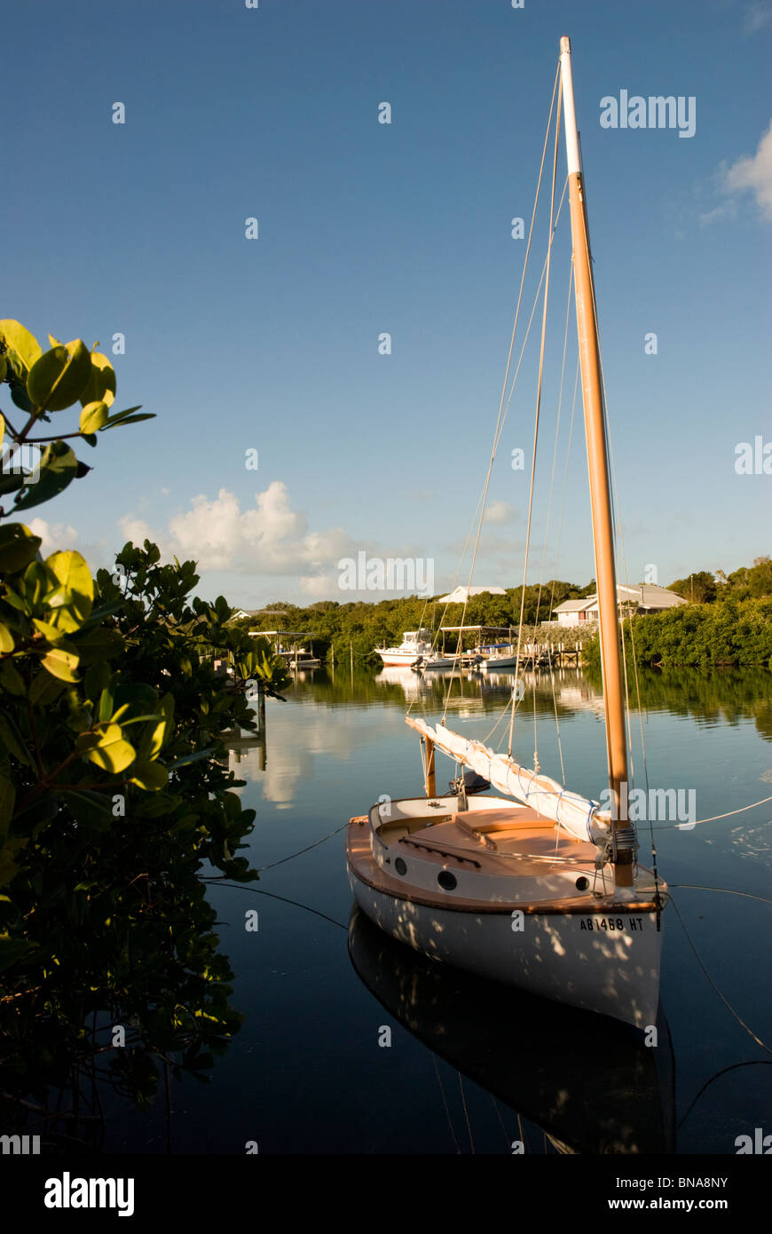 Sailboat, Hope Town, Abaco, Bahamas Stock Photo - Alamy