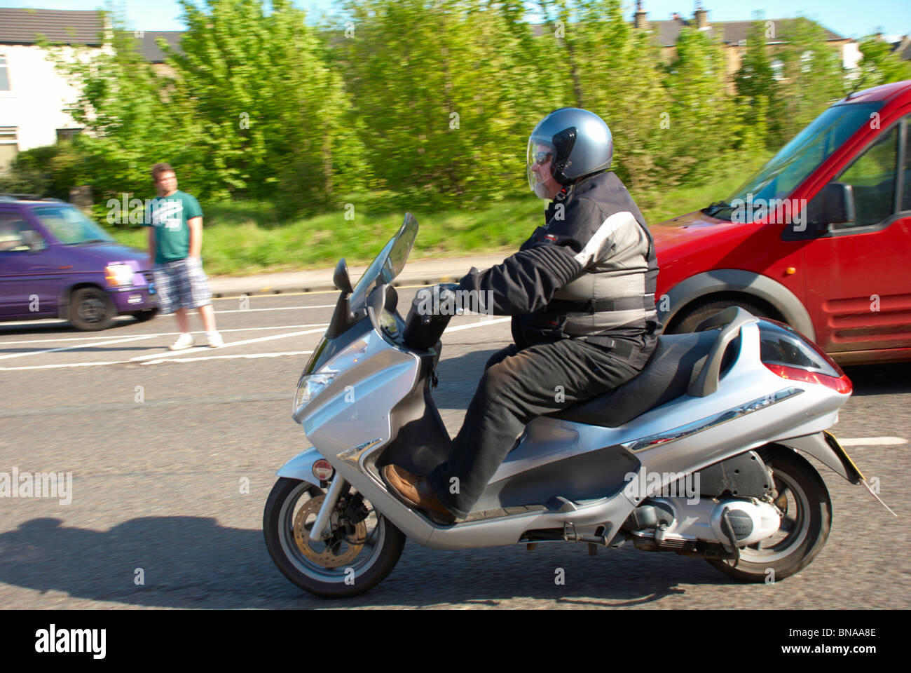 Fat man riding motorcycle hi-res stock photography and images - Alamy