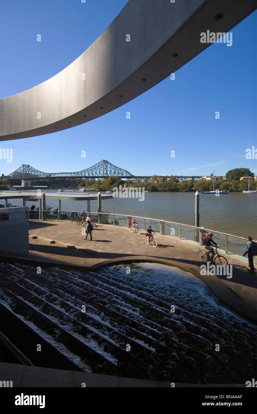 Riverside Centre and Storey Bridge, Brisbane, Queensland, Australia. No ...
