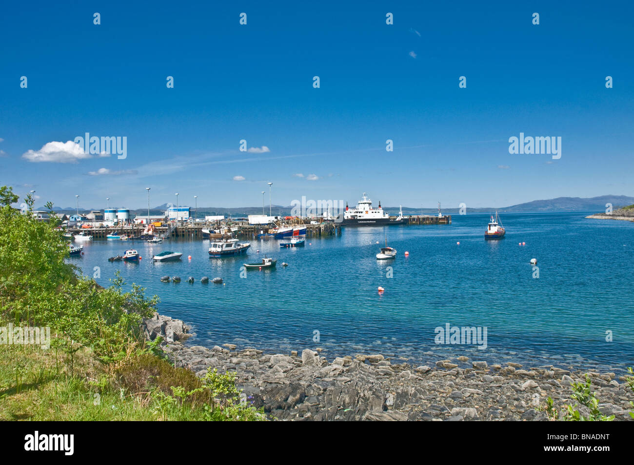 Caledonian Macbraynes Ferry at Mallaig Harbour Highland wuith Isle of ...