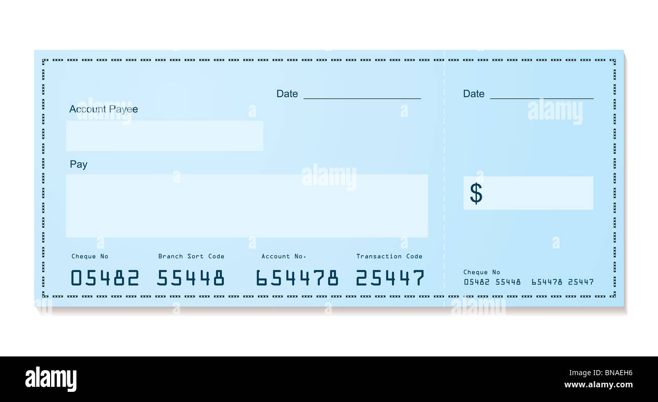 Old cheque Cut Out Stock Images & Pictures - Alamy