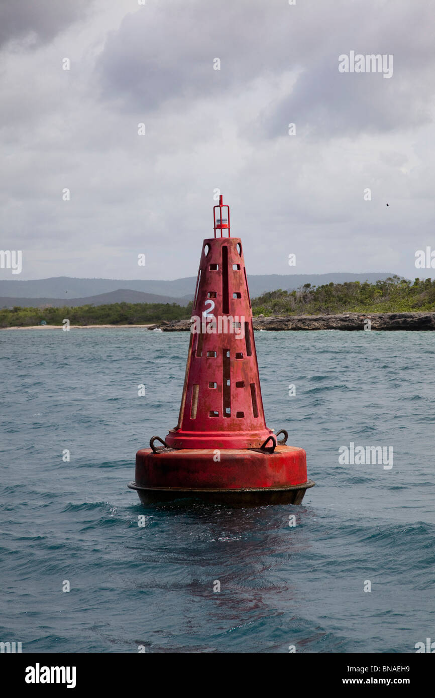 red navigation sea buoy Stock Photo - Alamy