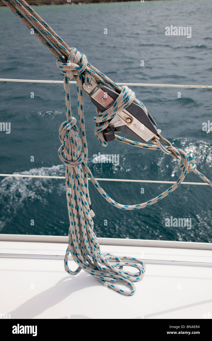 Rigging on catamaran sailing boat hi-res stock photography and images ...