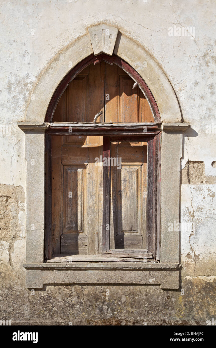 Rustic Brown and Red Wood Church Window of the Medieval Village of ...