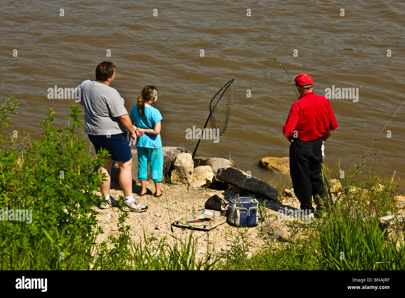 Fishing from riverbank hi-res stock photography and images - Alamy