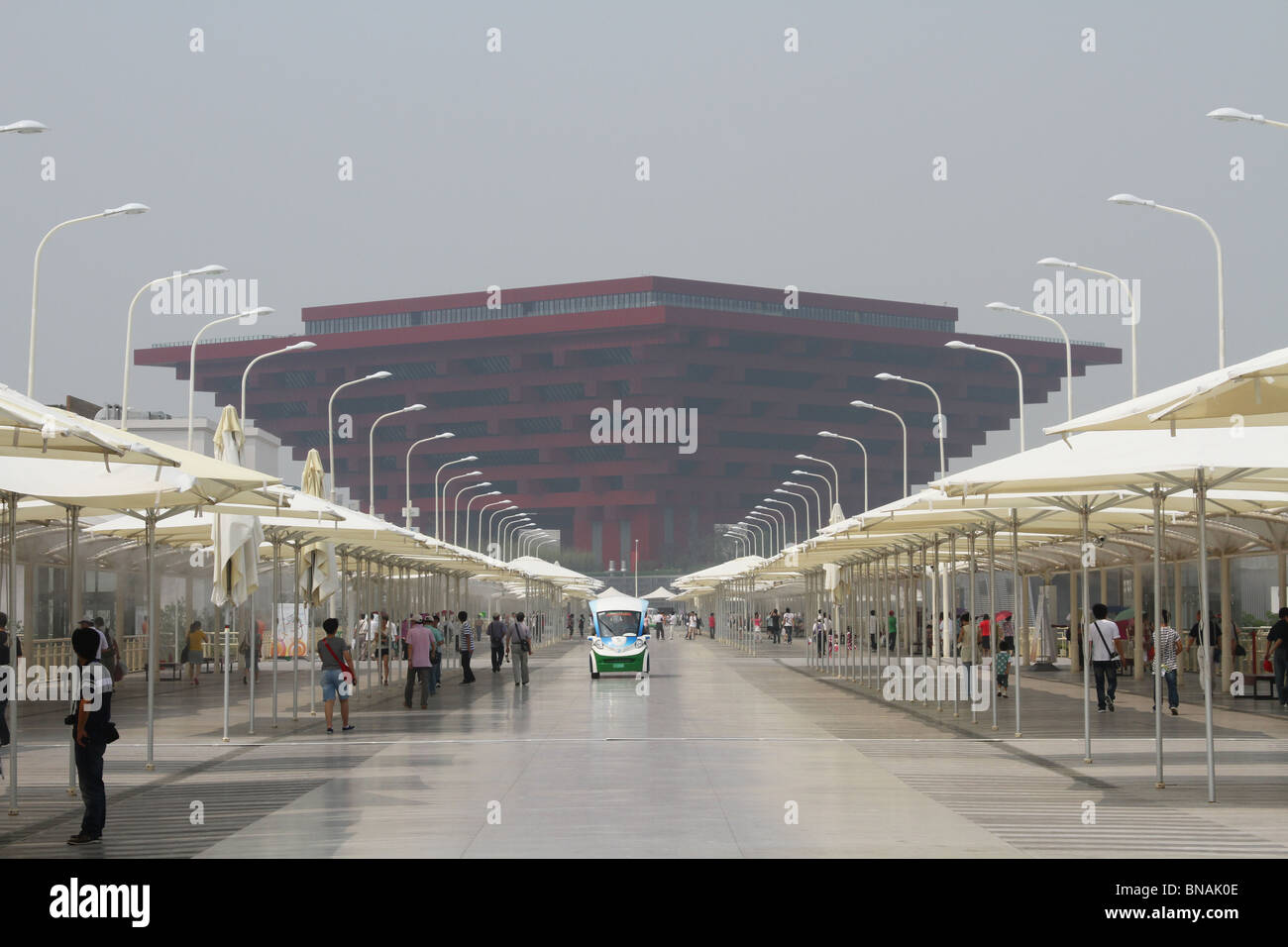 Elevated Walk with tent structures leading to the China Pavilion. 2010 ...