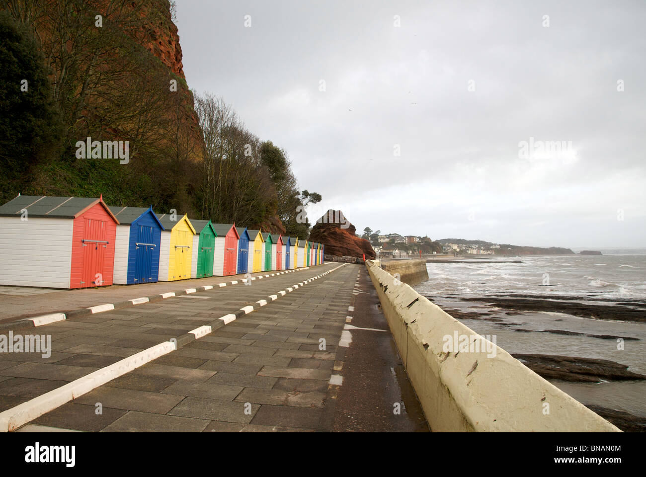 Dawlish Devon UK Beach Front Sea Huts Stock Photo - Alamy