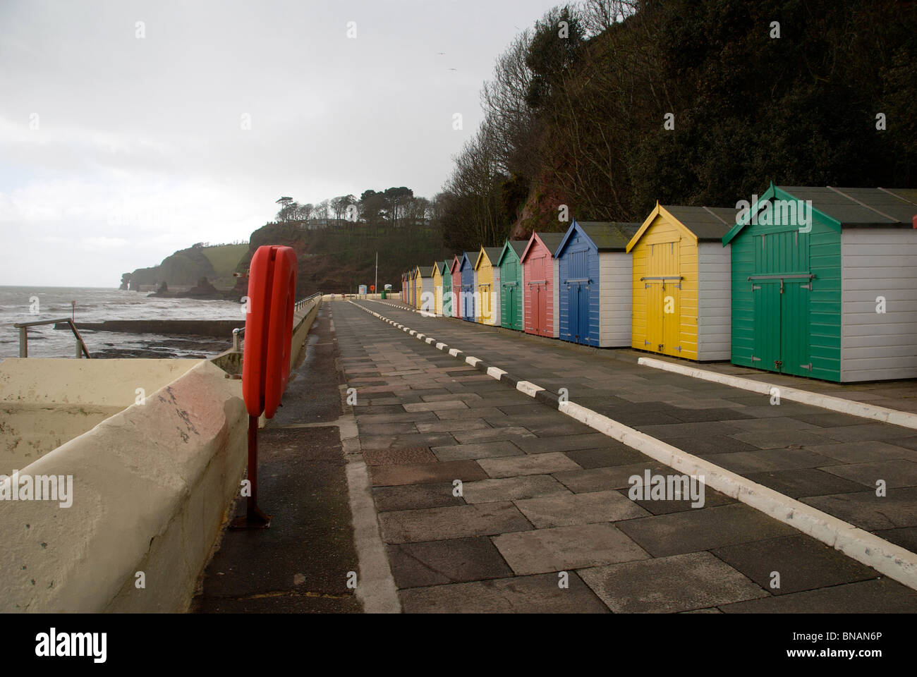 Dawlish Devon UK Beach Front Sea Beach Huts Stock Photo - Alamy