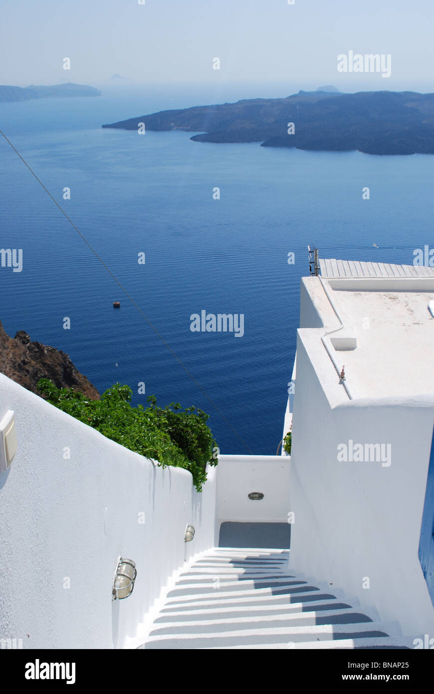 Caldera view from the town of Fira, Santorini Stock Photo - Alamy
