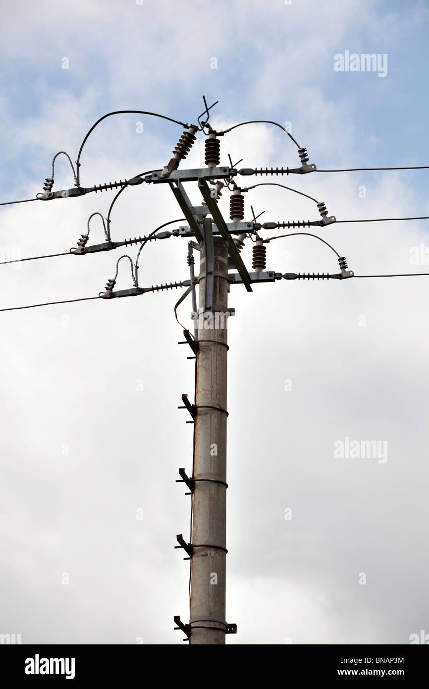 Power Line, power electric distribution Stock Photo - Alamy