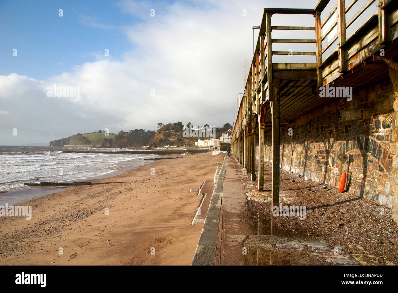 Dawlish Devon UK Beach Front Sea Railway Stock Photo - Alamy