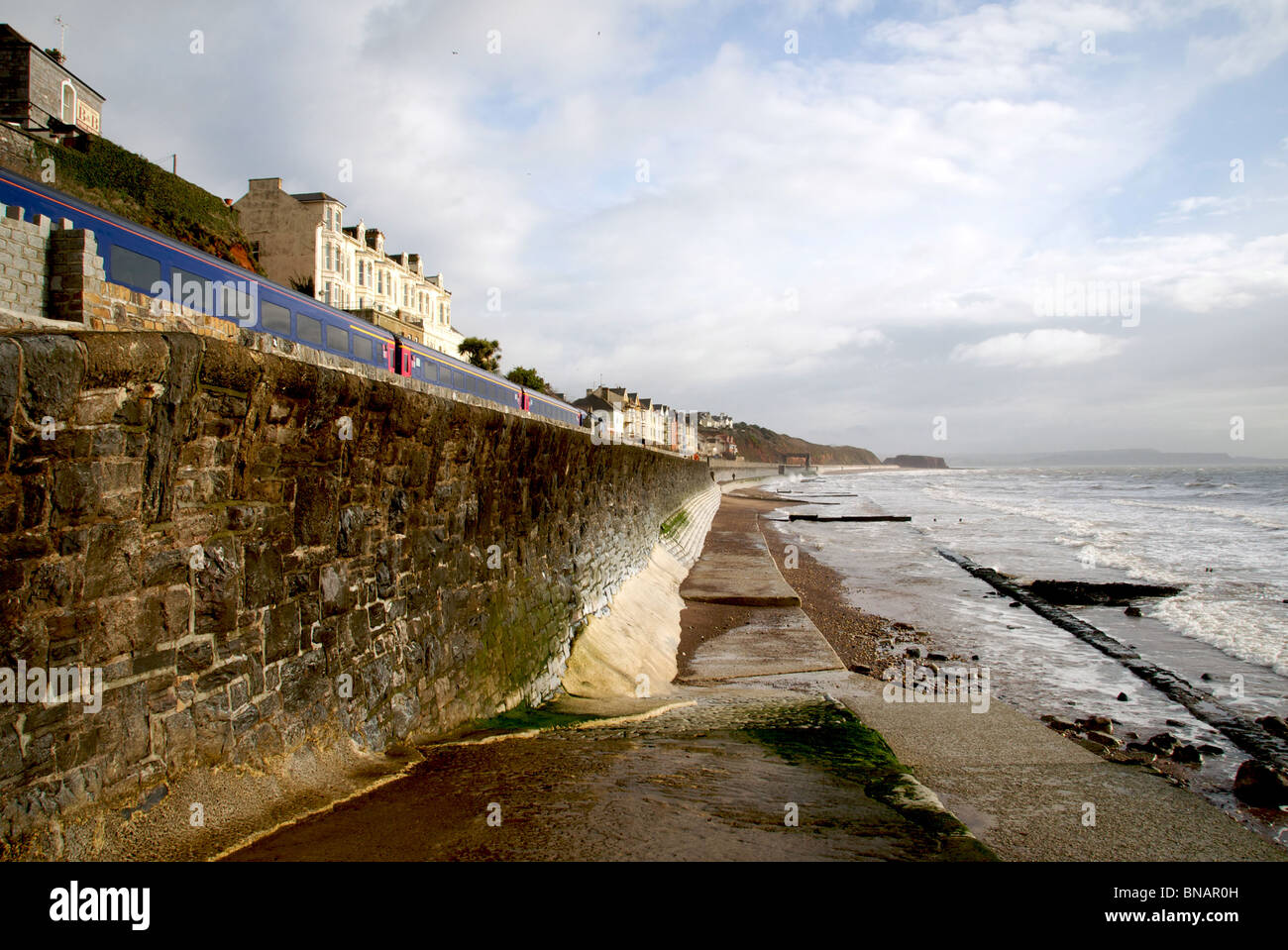 Dawlish Devon UK Beach Front Sea Railway Stock Photo - Alamy