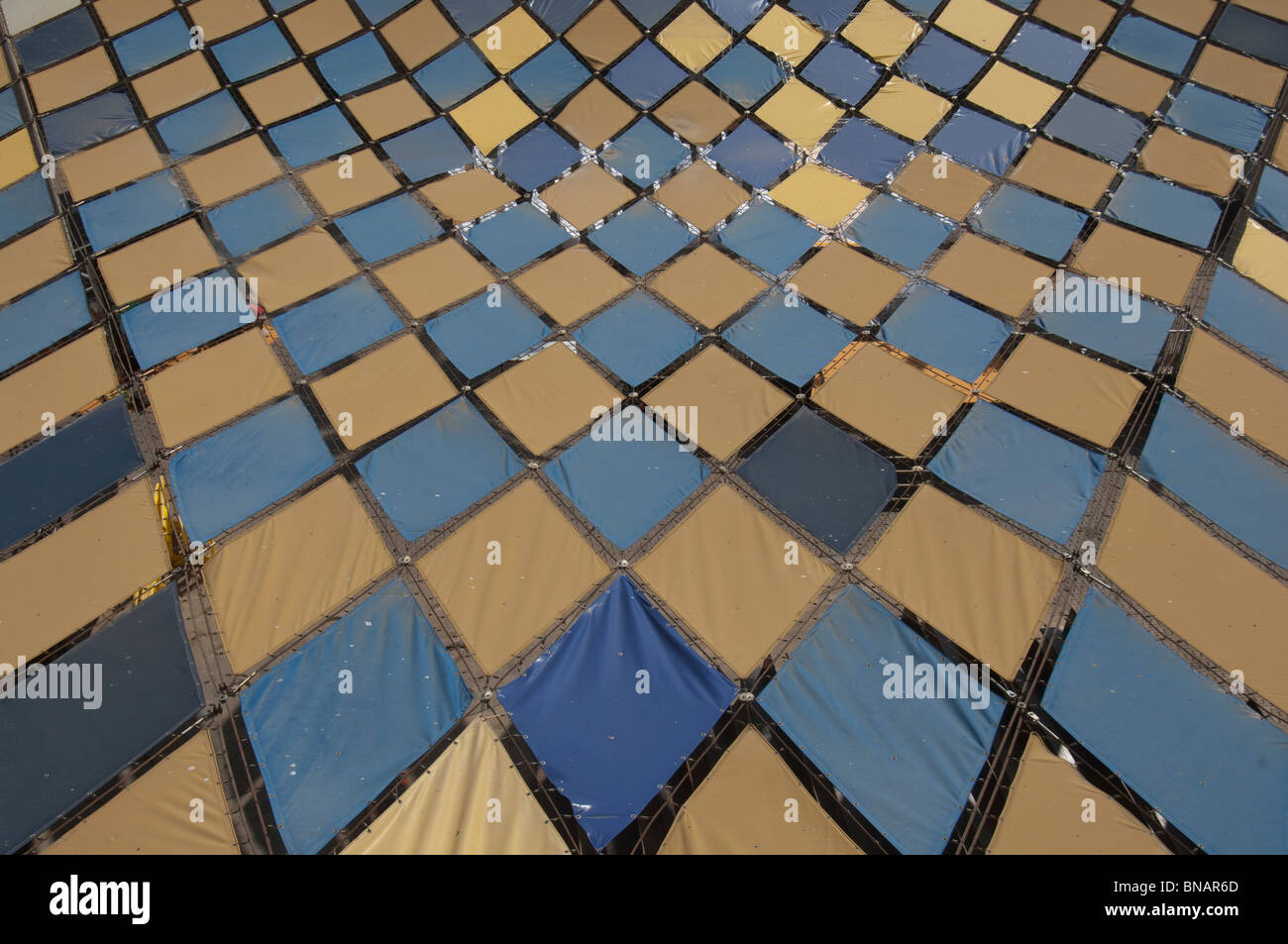 Diamond pattern shade covering in Palma, Mallorca, Spain Stock Photo ...