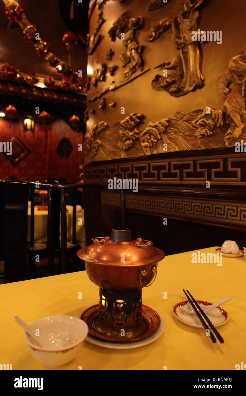 China, Beijing, Interior of the Man Fu Lou Chinese Restaurant Stock ...