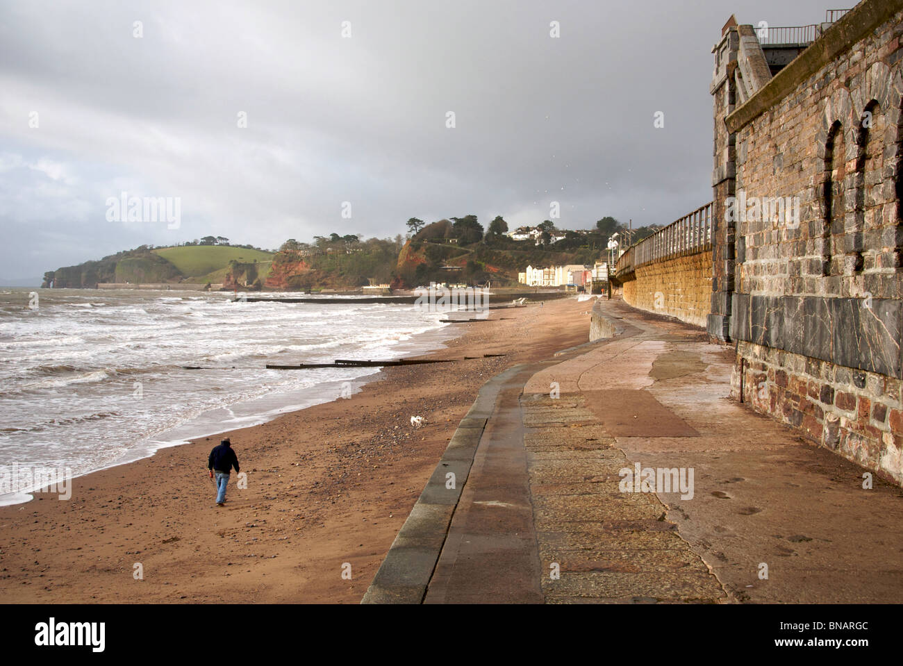 Dawlish Devon UK Beach Front Sea Railway Stock Photo - Alamy