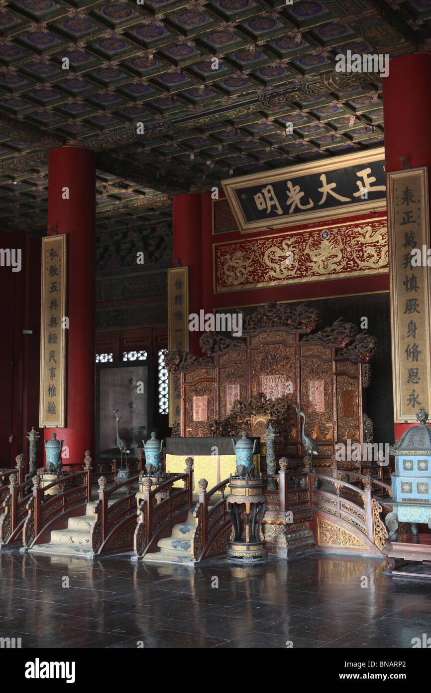 China, Beijing, The Imperial Palace in the Forbidden City Stock Photo ...