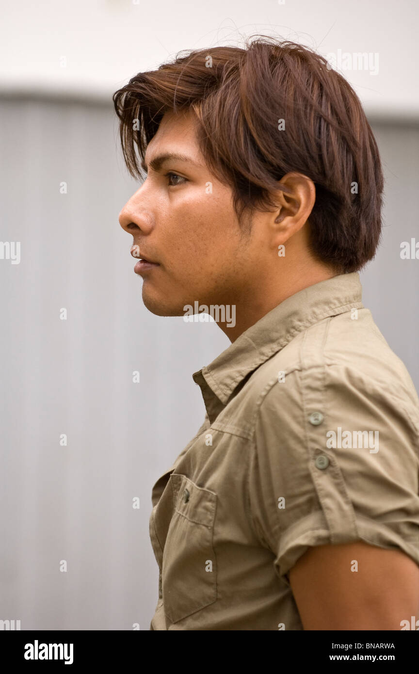 The profile of a young Latin / Hispanic man Stock Photo - Alamy