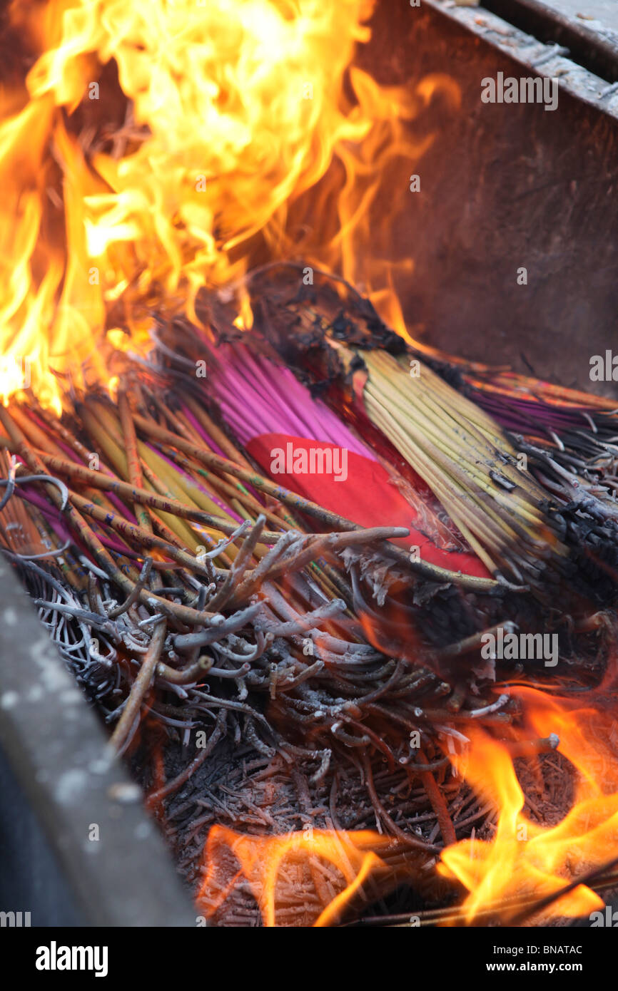 China, Beijing, Yonghegong Lama temple Burning essence Stock Photo - Alamy