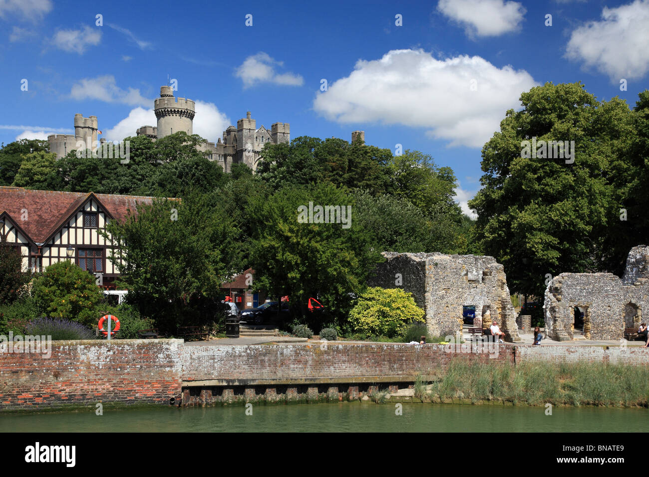 Arundel Castle and riverside of Arun West Sussex England Stock Photo ...