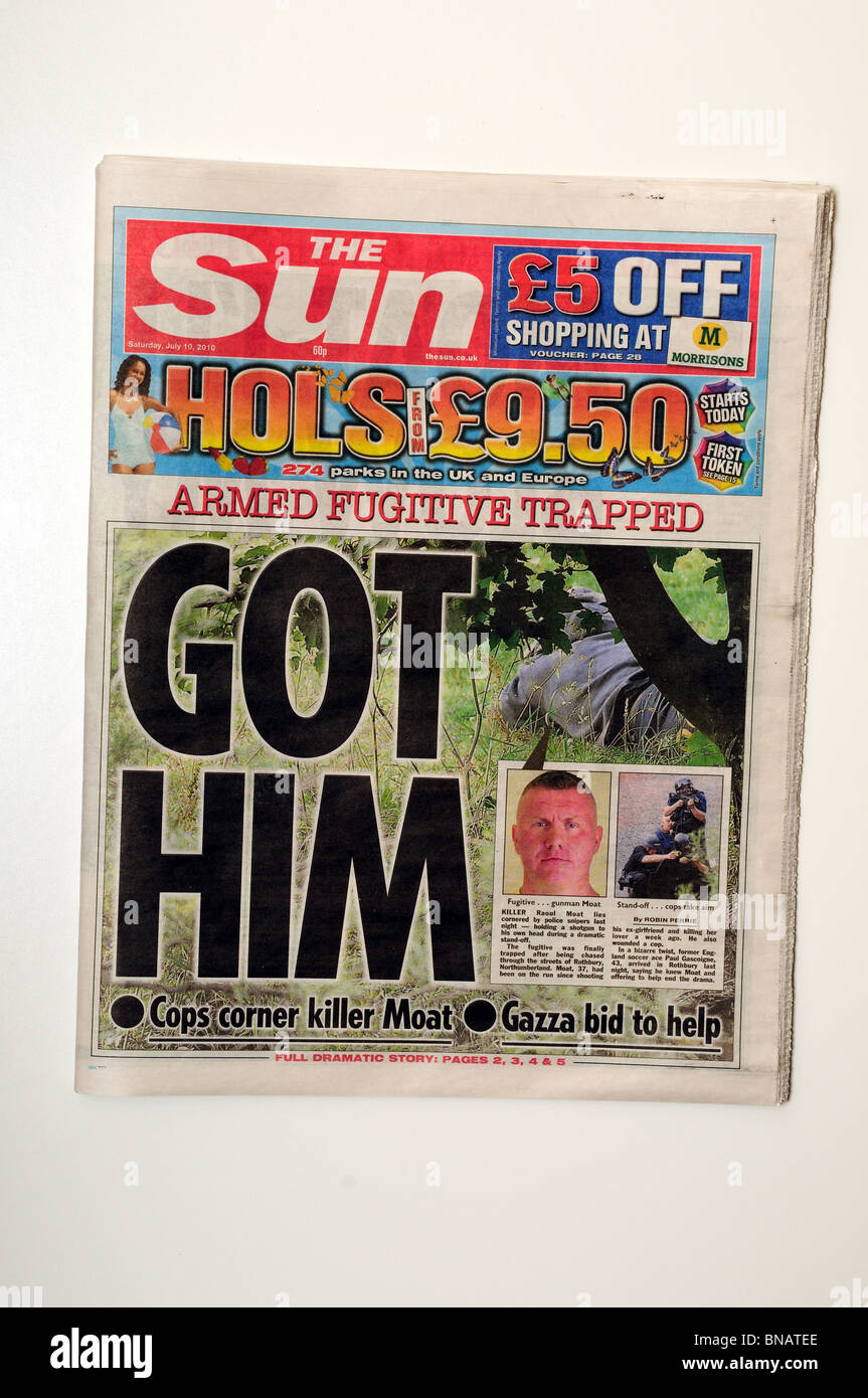 Newspaper Headlines.(The Sun Stock Photo - Alamy