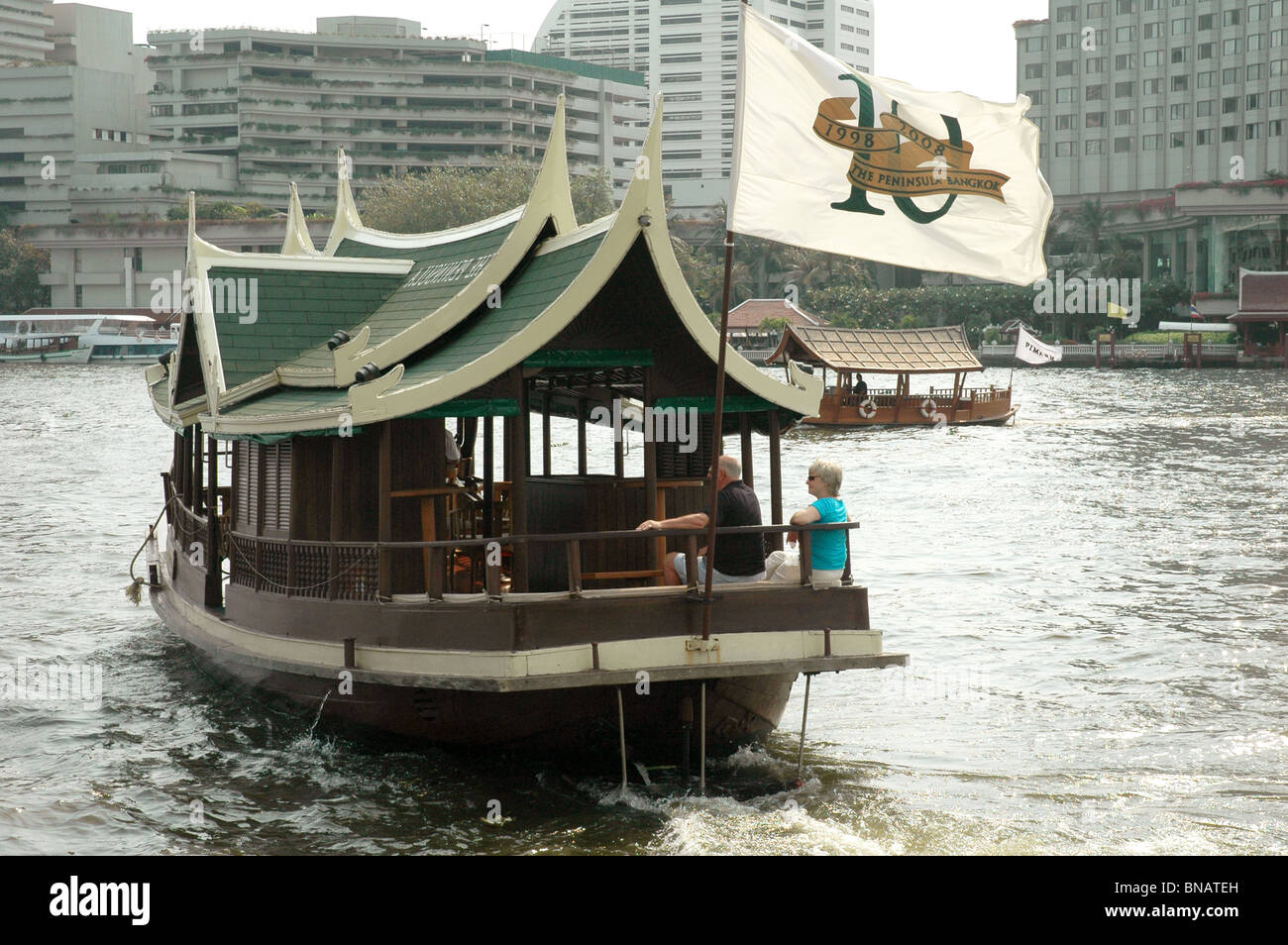 Private Ferry to the Peninsula hotel Bangkok Thailand Stock Photo - Alamy