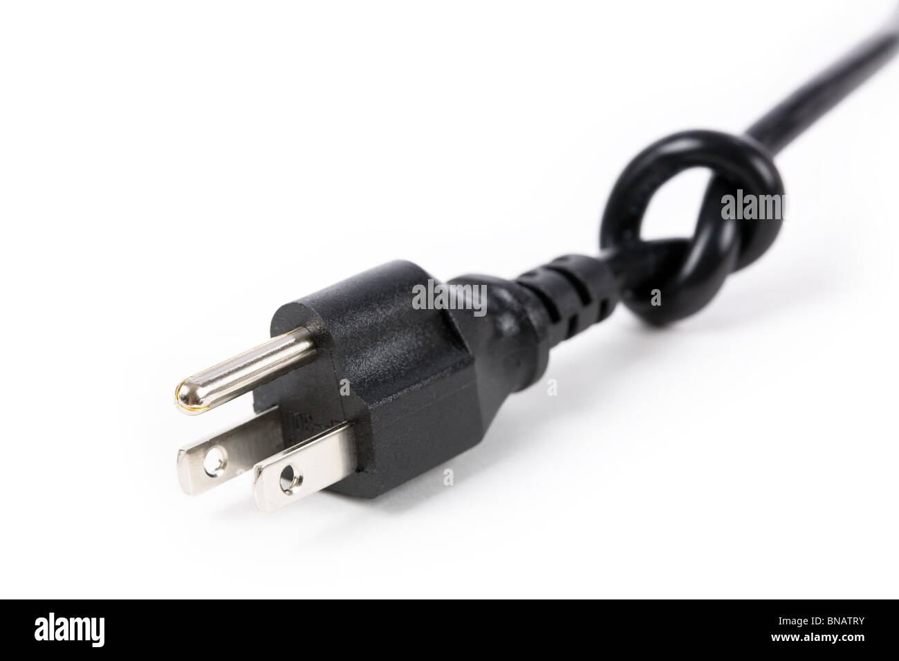 Black Power Cord Plug, concept of Energy-saving Stock Photo - Alamy