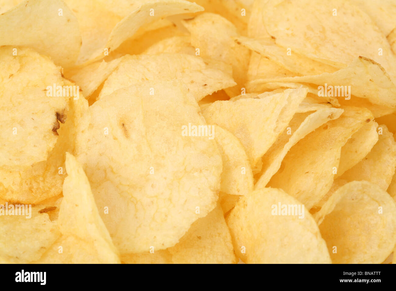 Potato Chips close up shot Stock Photo - Alamy