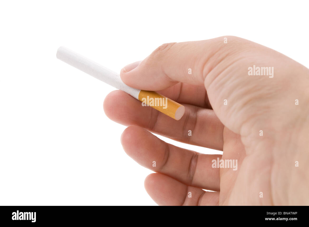 A Cigarette with white background Stock Photo - Alamy
