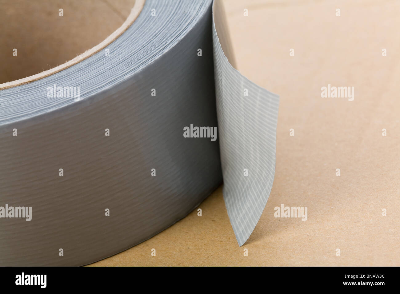 a roll of Grey Duct Tape close up shot Stock Photo - Alamy
