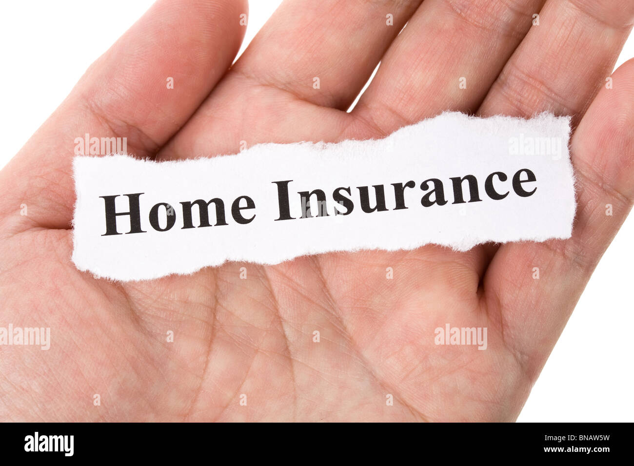 Headline of home Insurance with blue background Stock Photo - Alamy