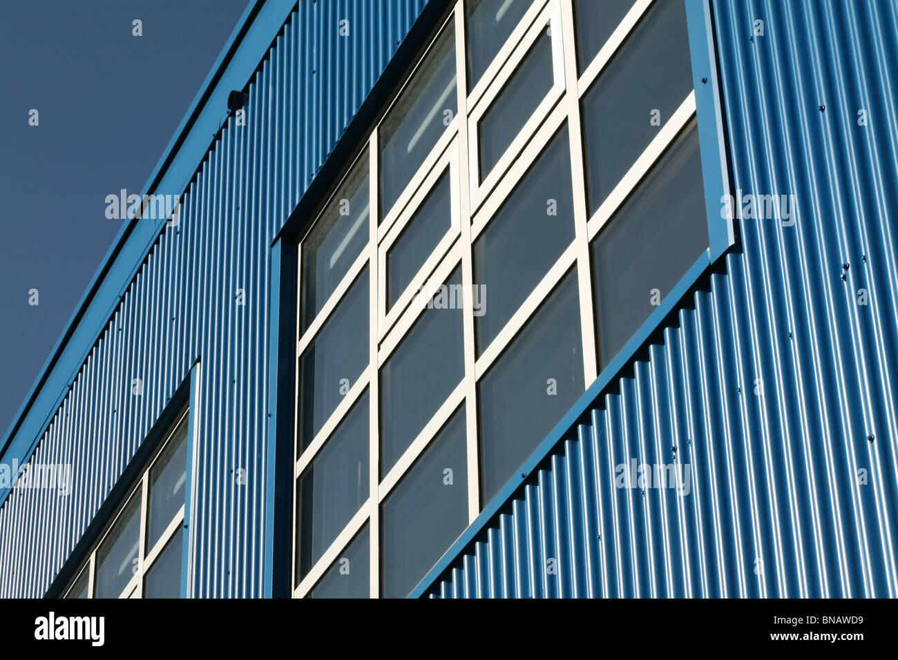 blue building and window for background Stock Photo - Alamy
