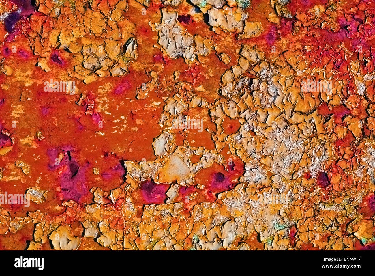 Disgusting dirty old red surface with patches Stock Photo - Alamy