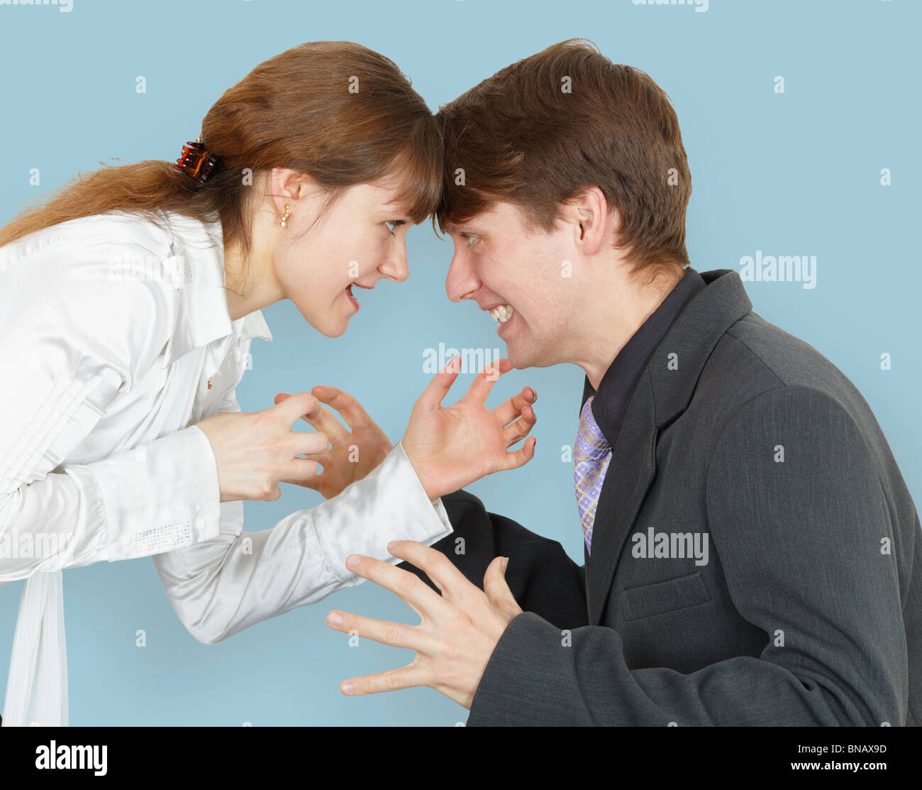 Man and woman fighting and arguing again Stock Photo - Alamy
