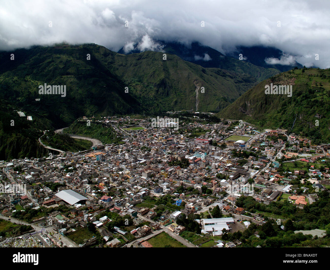 The town of Banos in Ecuador Stock Photo - Alamy