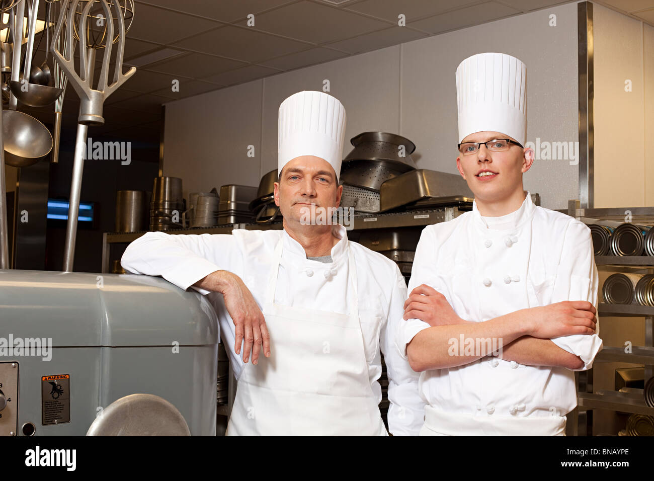 Chefs in commercial kitchen, portrait Stock Photo - Alamy